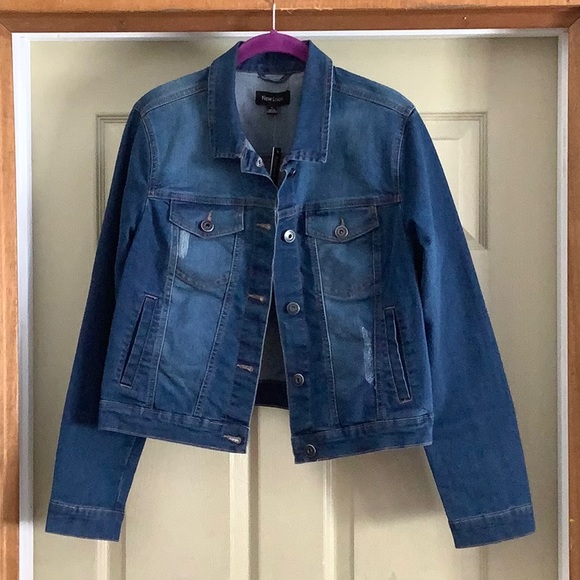 New Look | Jackets & Coats | Nwt New Look Medium Wash Denim Jacket ...